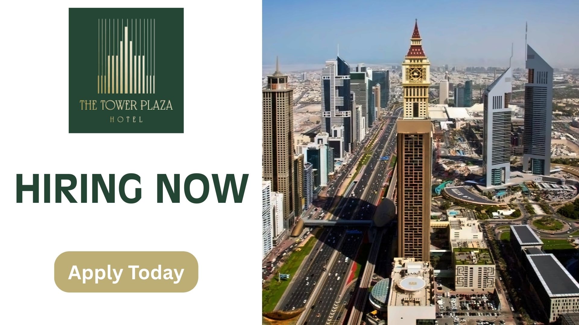 The Tower Plaza Hotel Dubai New Job Openings